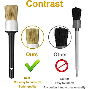 Detailing Brush Set, 5 Pcs Soft Automotive Detail Brushes, Different Sizes Car Detailing Brushes for Cleaning Wheels, Interior, Exterior, Engine