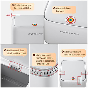 MOPALL Mini Desk Trash Can with Lid, Countertop Trash Can 0.5 Gallon, Small Garbage Can Table Top Trash Can, Tiny Waste Basket for Vanity, Office, Bedroom, Car (White, Square)