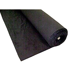 OnlineEEI, Duvetyne Brush Finished Fabric Bolt, 54" Wide, 25 Yards, Black