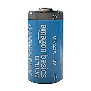 Amazon Basics 12-Pack Non-Rechargeable CR123A Lithium Batteries, 3 Volt, Up to 10-Year Shelf Life
