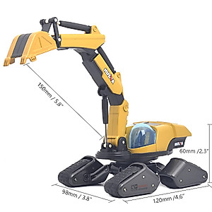 Ailejia Excavator Toy Vehicle Construction Toys, Engineering 1/50 Scale Concept Hydraulic Excavator Toys for Boys (Concept Excavator)