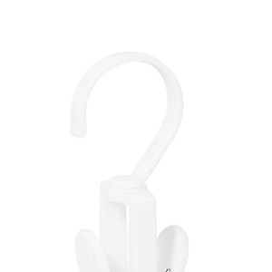 ulafbwur Burr-Free Hat Clip Hat Clip for Clothing 2pcs Hat Clip Windproof Anti-Slip Clothing Drying Hanger Hooks Rotating Clothespin for Hats Towels Socks White