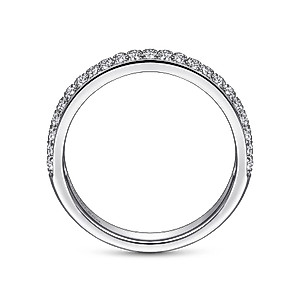 GEMVER 1 CT Round Moissanite Enhancer Guard For Women In White Gold & Sterling Silver Wedding Ring Guard Engagement Ring Anniversary Ring Wedding Gift For Her (Sterling Silver, 7)