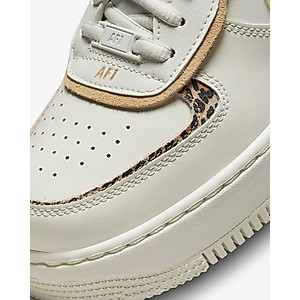 Nike Women's Air Force 1 shoe, Sail/Multi-color-sesame-black, 7.5