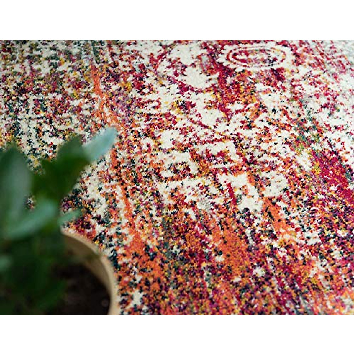 Unique Loom Richmond Collection Area Rug - Medallion (2' x 6' 1" Runner, Multi/ Black)