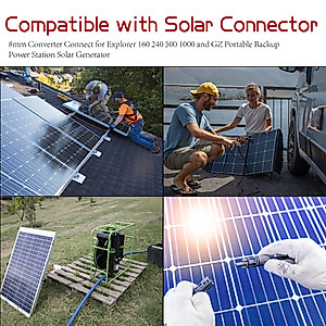 Ruikarhop 9Ft 12AWG Cable Solar Connector to XT60 Female Adapter Connector Connect Solar Panel for Solar Generator