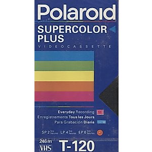 Polaroid Supercolor Plus T-120 2 Hour Blank NOS VHS Home Movie Video Tape