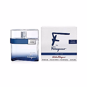 Salvatore Ferragamo F Free Time Eau De Toilette Spray for Men, 3.4 Ounce