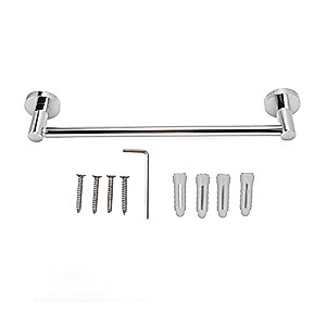 Retractable Towel Racks for Bathroom, 2PCS Stainless Steel Bath Towel Holder Adjustable Towel Bar Wall Mount Towel Rail Single Towel Bar Rod Silver