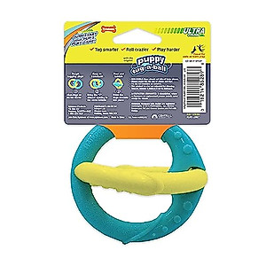 Nylabone Power Play Puppy Tug-a-Ball - Puppy Tug Toy - Interactive Puppy Enrichment Toys - Puppy Must Haves (1 Count)