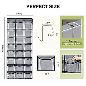 RELBRO 30 Pack Silver S Hooks and Hat Rack for Baseball Caps