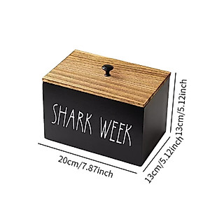 Yajuyi Tampon Holder for Bathroom, Pad Organizer Box Container, Wooden 3 Compartment Feminine Products Box Rustic Tampon Organizer