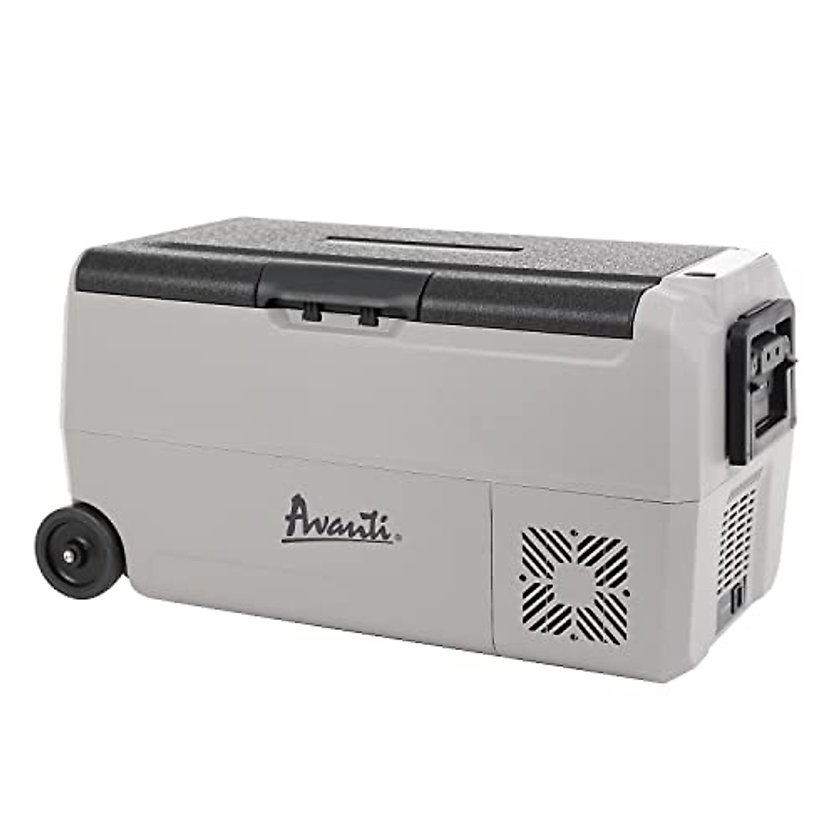 Avanti PDR36L34G Cooler Portable Refrigerator and Freezer with 36 Liter Capacity, Adjustable Zone Separation, Easy-Pull Rolling Design, LED Lights, AC/DC, 36-Liter, Grey