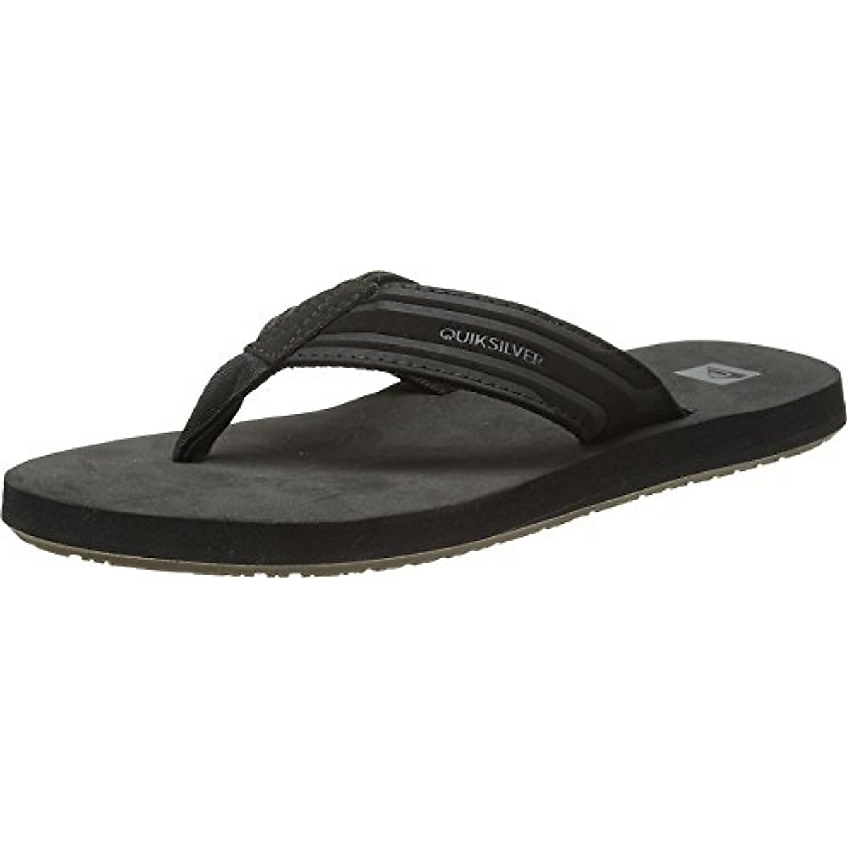 Quiksilver Men's Monkey Wrench 3 Point Sandal, Black/Black/Brown, 9 M US