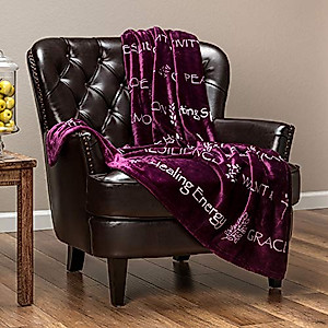 Chanasya Healing Thoughts Sympathy Caring Gift Message Throw Blanket - Prayer Comfort Thoughtful Encouraging Spirit Soft Blanket for Health Women Men Best Friend Cancer Sick Chemo Get Well Gift