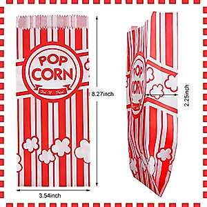 500 Pieces Paper Popcorn Bags, 1 oz Popcorn Bags Individual Servings for Popcorn Machine Party, Pop Corn Bag Bulk