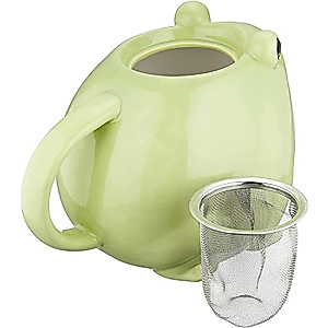 SAN3293 Cute Tableware Teapot & Tea Cup Set, Frog Parent-Child, 20.3 fl oz (600 ml), 5.1 fl oz (140 ml)