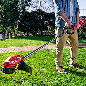 SKIL PWR CORE 40 Brushless 40V 14'' String Trimmer Kit with Dual Line Bump Feed, Includes 2.5Ah Battery and Auto PWR JUMP Charger - LT4818-10