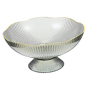 Hoement Stewed Fruit Bowl trifle bowl plastic serving platter fruit serving tray footed fruit tray footed serving tray dessert dish fruit container tea cup drain tray food the pet pylon