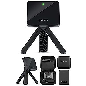 Garmin Approach R10 Portable Golf Launch Monitor & Simulator for Home - with Protective Case, Tripod & PlayBetter Charger Bundle - Outdoor & Indoor, Projector Compatible, Software Accuracy Upgraded