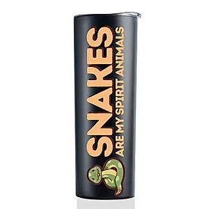 Onebttl Snake Gifts, Snakes Gifts for Women, Girl, Stainless Steel Skinny Tumbler 20oz - Snakes Are My Spirit Animals