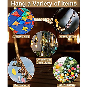 Queension 10FT Plug Floor String Light Poles for Outdoor String Lights for Garden, Backyard, Patio Lighting Stand for Parties, Bistro & Weddings, 1 Pack