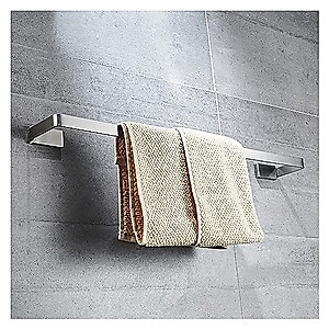Towel BAR Rack Towel Rack Wall Mounted Tower Holder Single Towel Storage Rack Towel Bars,Towel Rod for Bathroom or Kitchen,Brushed Finish Bathroom Hardware/50Cm (Size : 80Cm)