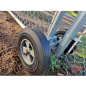 Rocky Mountain Goods Solid Rubber Hand Truck Wheel 10"- 5/8” axle Size - Flat Free Solid Rubber Replacement tire for Hand Truck, cart, Power Washer, Dolly, Compressor - 660 lbs. Load (10”) (2)