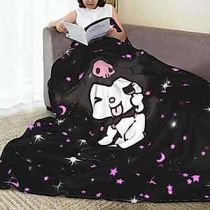 Kawaii Super Soft Blanket Cute Plush Blanket All Season Flannel Fleece Blanket for Kids Adult Sofa Bedding Living Room Decor 60"X50"
