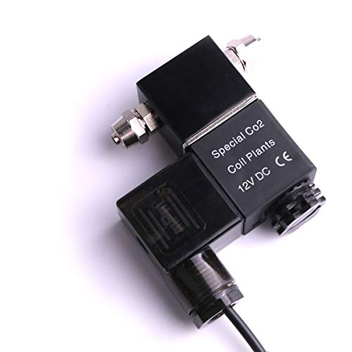 FZONE DC CO2 Solenoid Valve Aquarium CO2 System Regulator Magnetic Valve for Aquarium Fish Tank Water Plant Grass Grow Easy to Install