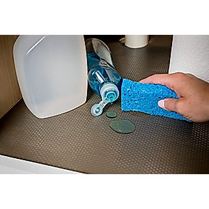 EasyLiner Clear Classic Under The Sink Shelf Liner for Kitchen & Bathroom Cabinets - Easy to Install & Easy to Clean Non Slip Surface - Durable Plastic Shelf Liner - 24 Inches x 4 Feet - Black