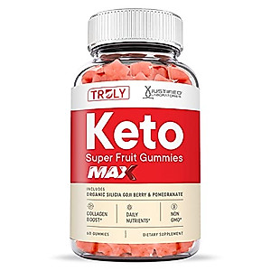 (10 Pack) Truly Keto Super Fruit 448MG Max Gummies Collagen Booster Contains Organic Silica Bamboo Acai Berry with Pomegranate Juice 600 Gummys