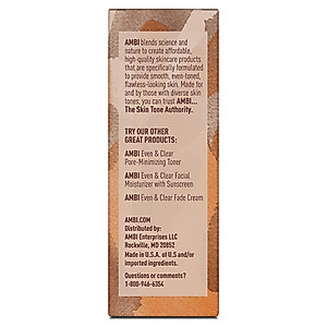 AMBI Even and Clear Foaming Cleanser | Salicylic Acid Acne Treatment | Clears and Helps Prevent New Acne Breakouts | Helps Visibly Improve Skin Tone and Texture | 6 Ounce