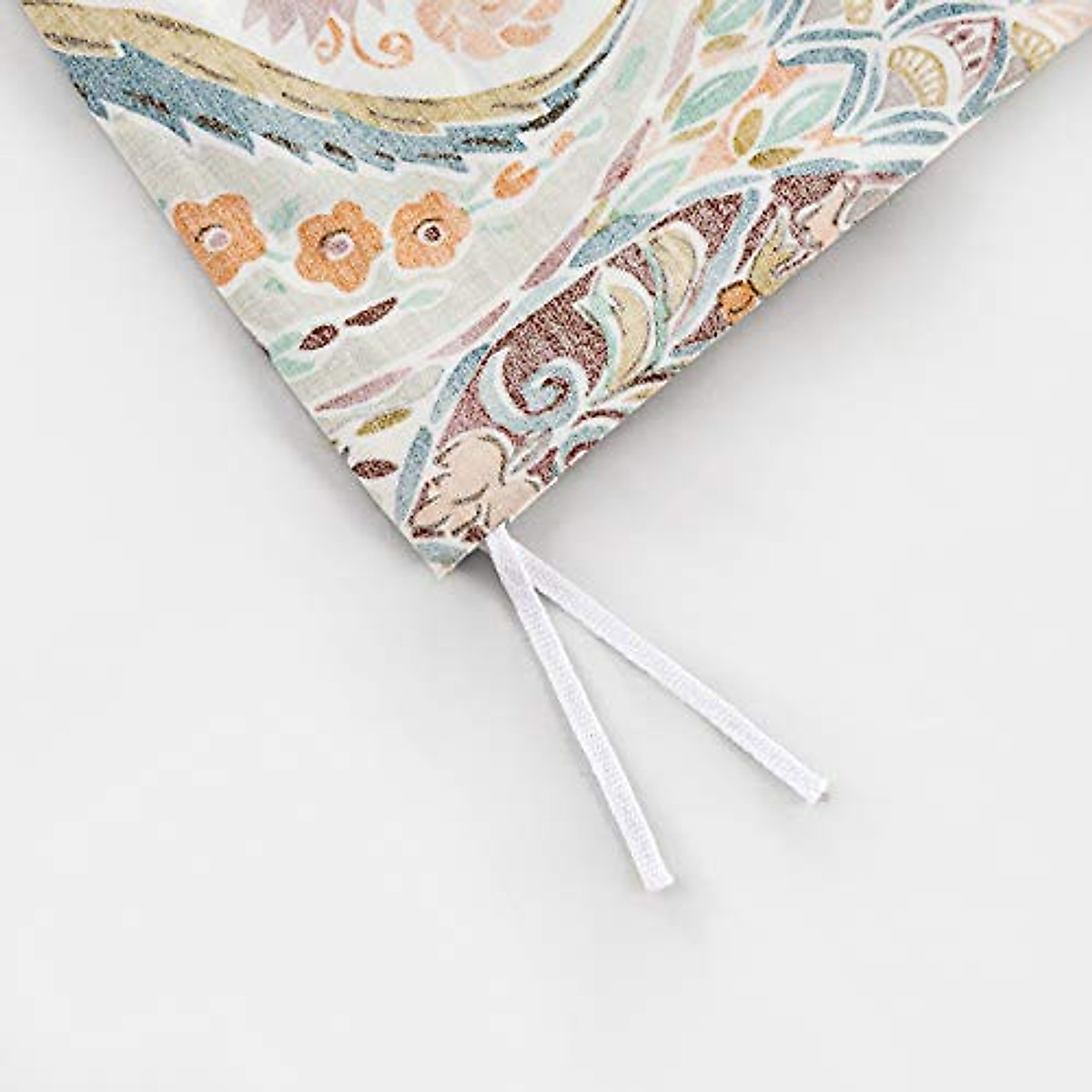 YuHeGuoJi Beige Paisley Duvet Cover Queen 100% Cotton Rust Floral Duvet Cover 3 Pcs Set 1 Exotic Boho Damask Patterned Duvet Cover with Zipper Ties 2 Pillowcases Bohemian Flower Bedding Set Soft