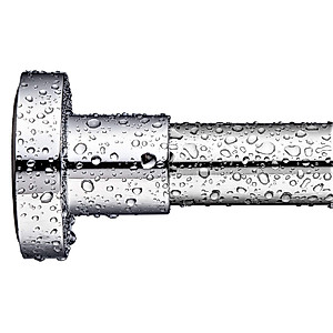 BRIOFOX Shower Curtain Rod 43-73 Inches, Never Rust and Non-Slip Spring Tension Rod for Bathroom, Polished 304 Stainless Steel