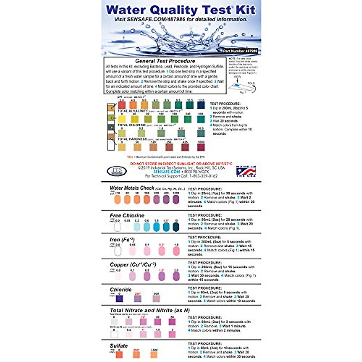 Industrial Test Systems 487986 ITS Water Quality Test Kit