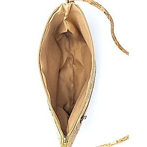 Tile Pattern Handmade Portuguese Cork Crossbody Purse for Women