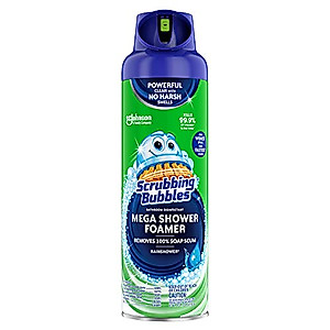 Scrubbing Bubbles Mega Shower Foamer Aerosol, Rainshower, 20 oz