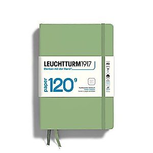 LEUCHTTURM1917 - 120G Special Edition - Medium A5 Dotted Hardcover Notebook (Sage) - 203 Numbered Pages with 120gsm Paper
