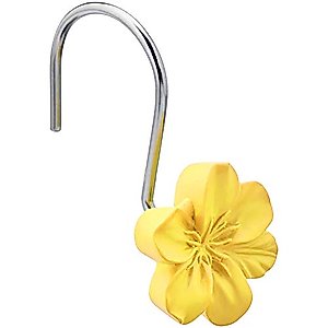 Amazon Basics Shower Curtain Hooks - Flower, Yellow