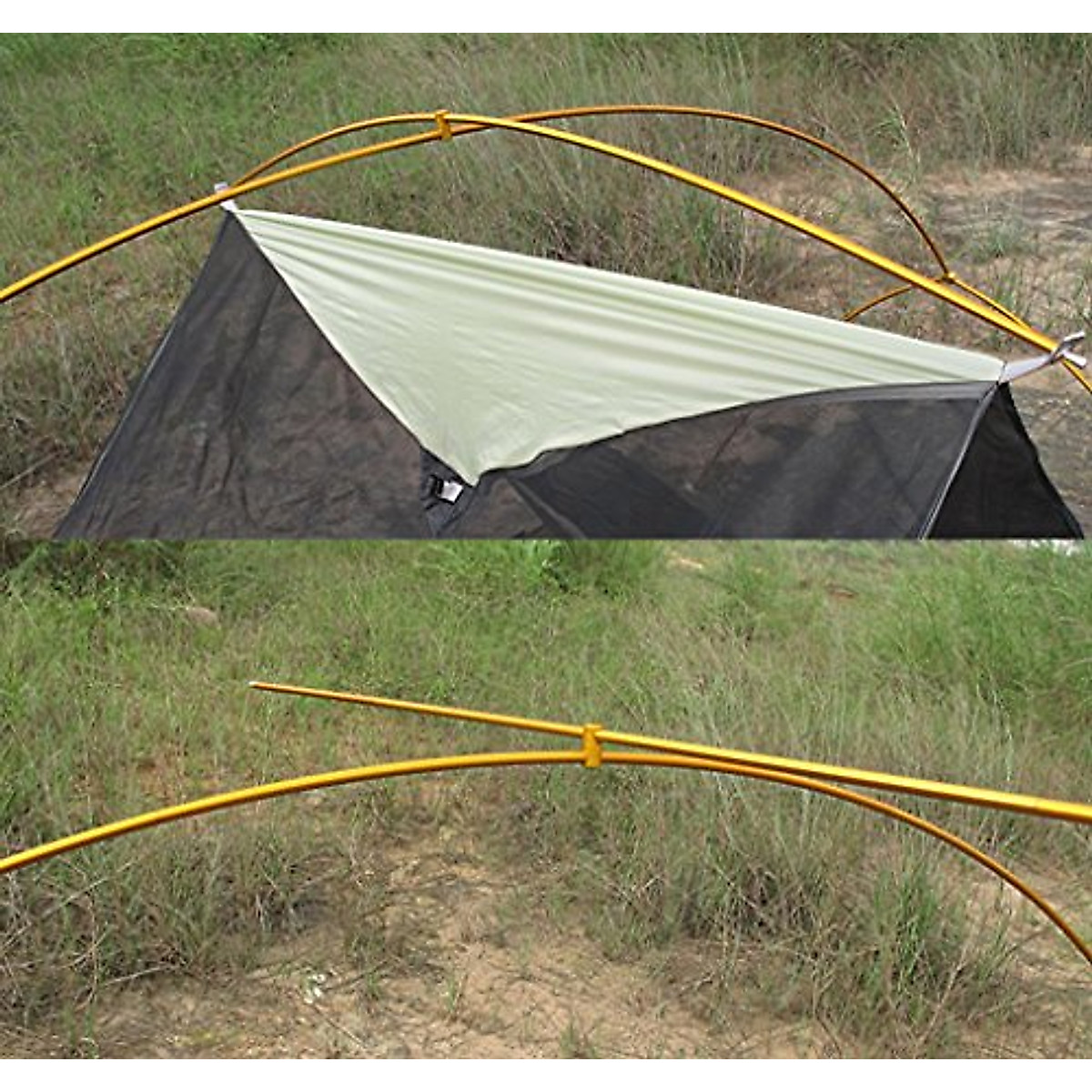 Tachiuwa Outdoor Aluminium Tent Pole Crossover Clamp Buckle Mount Clip