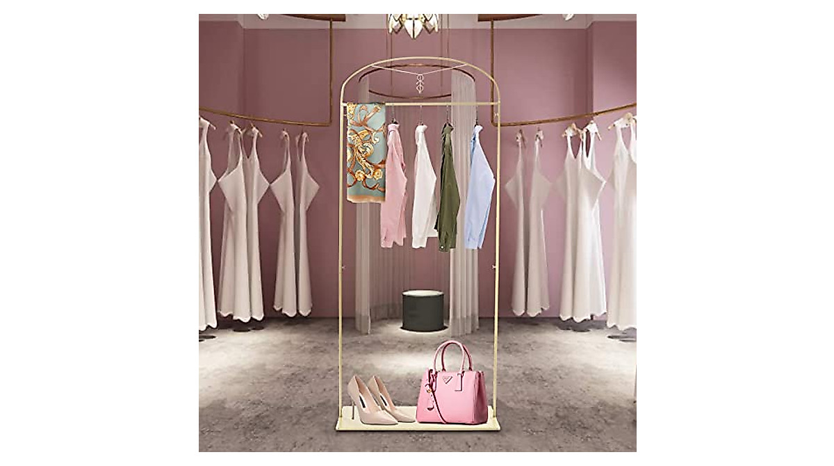 Gold Wedding Dress Rack - Heavy Duty Display Stand