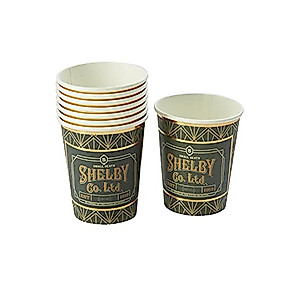 Smiffys Officially Licensed Peaky Blinders Tableware, Party Cups x8