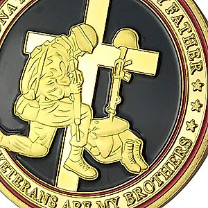 Military Veterans Creed Challenge Coin, Thank You for Your Service Gift