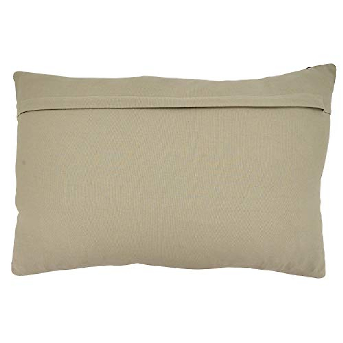 SARO LIFESTYLE Lynn Collection Striped Throw Pillow Cover, 16"x24", Natural