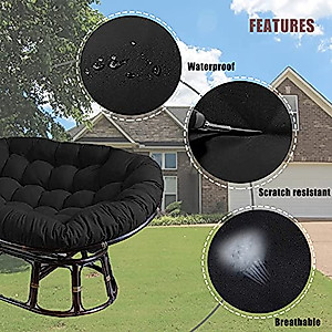 Double Oversized Papasan, Egg Chair Cushion Double Papasan Chair Cushion, Comfortable Chair Pad Egg Chair Cushion Hanging Chair Seat Cushion for Garden Furniture,Blue,67476in