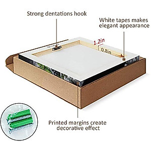 SUMGAR Framed Wall Art Bathroom Decor Black and White Canvas Paintings Green Pictures Zen Stone Spa 4 Piece,12x12 in