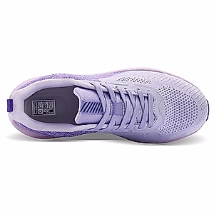 WONESION Womens Slip on Tennis Walking Sneakers Mesh Running Sport Walking Exercises Shoes D Purple