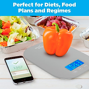 Smart Weigh 11 lb. Digital Kitchen Food Scale, Mechanical Accurate Weight Scale with 5-Unit Modes, Grams and Ounces for Weight Loss,Weighing Ingredients, Dieting, Keto Cooking , Meal Prep and Baking