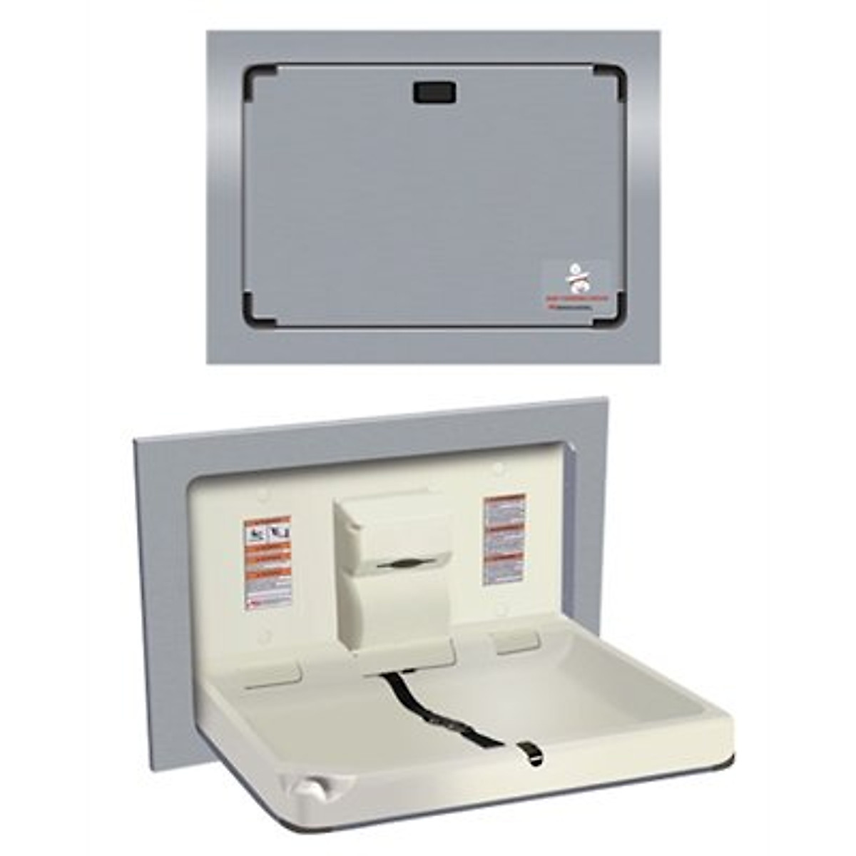 ASI 9018-9 Baby Changing Station, Horizontal, Surface Mounted, Stainless Steel
